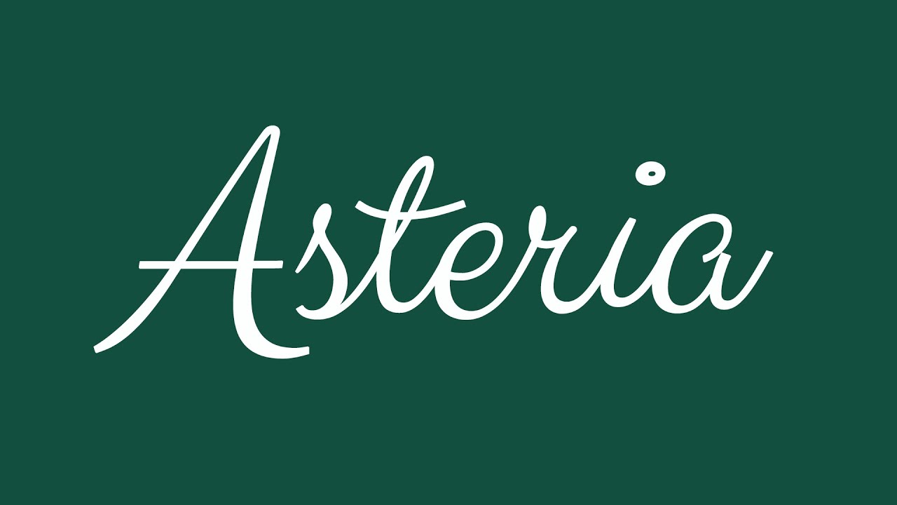 Learn how to Sign the Name Asteria Stylishly in Cursive Writing - YouTube