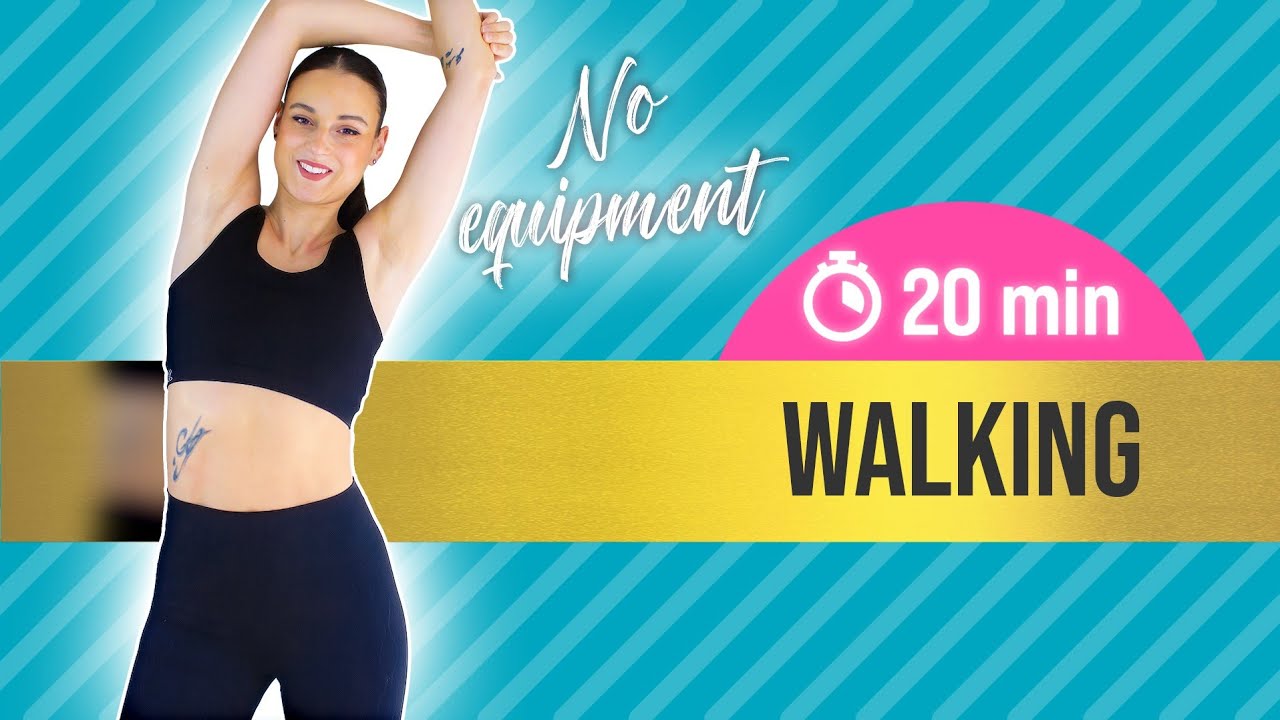 20 min WALKING workout for BEGINNERS - Step to the beat, no repeats, no ...