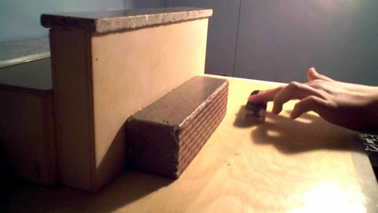 concrete brick ledge - YouTube