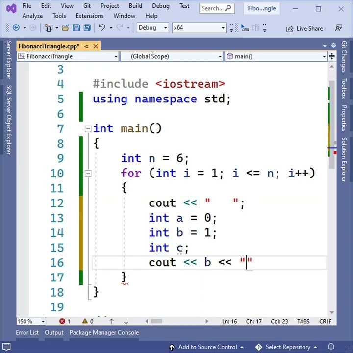 Fibonacci Triangle Coding | CPlusPlusProgramming | ThinhPham #shorts - YouTube