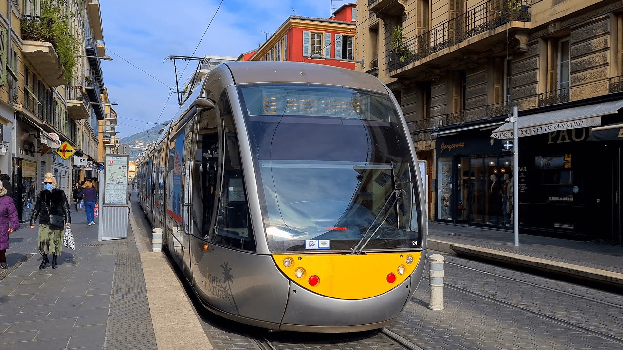 Tram Nice Ligne 1 - Garibaldi - YouTube