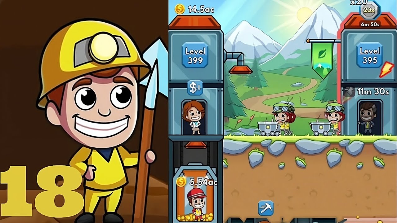 idle Miner tycoon walkthrough part 18 #android #miner #digger #gold # ...