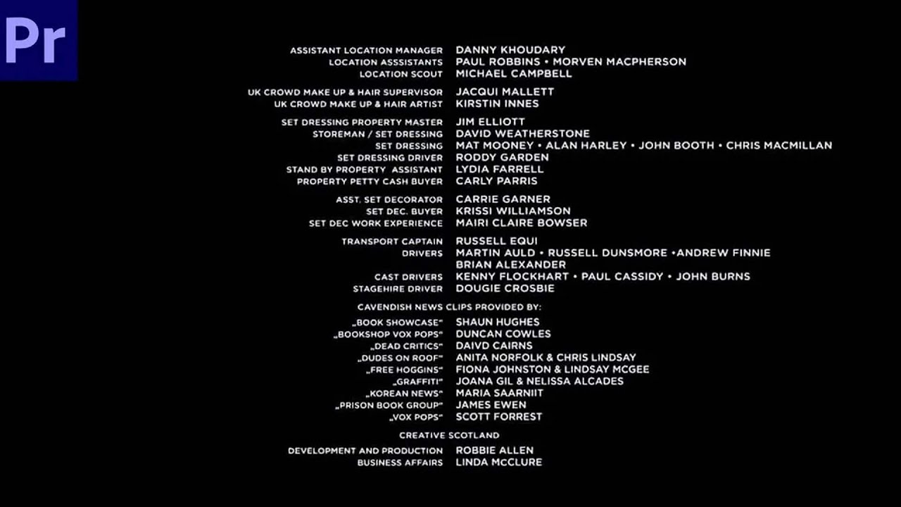 How to Create Rolling Film Credit - Adobe Premiere Pro 2023 - YouTube