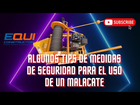 Algunos tips de Medidas de Seguridad para el uso de un Malacate - YouTube