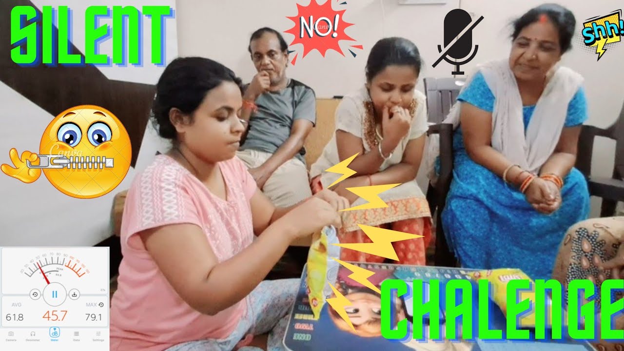 Silent Challenge with Family | Try Not to Talk Challenge 😂 - YouTube