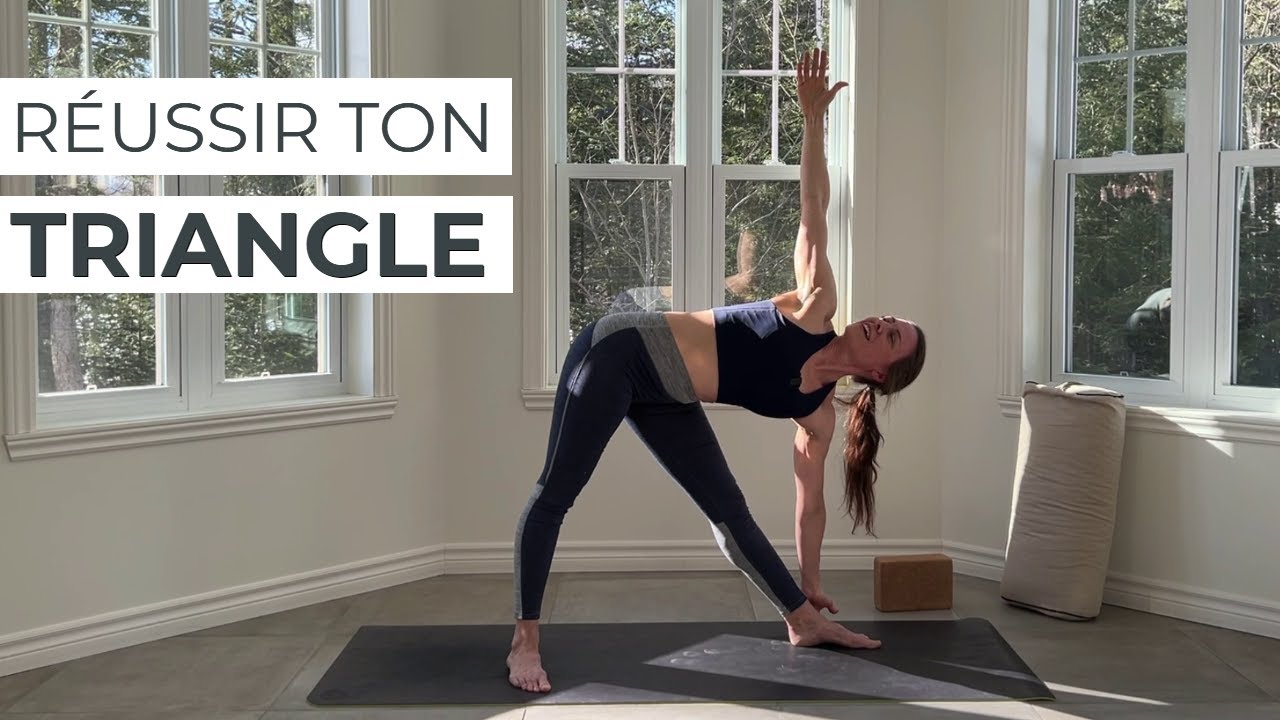 Comment réussir la posture du TRIANGLE | Yoga à la maison | 2 min - YouTube