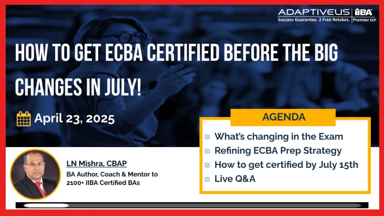 Webinar- How to Get ECBA Certified Before the Big Changes in July- 23 ...