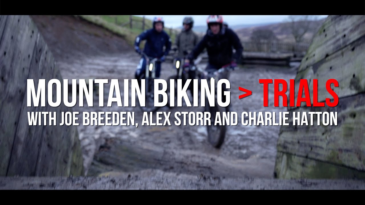 Charlie Hatton , Joe Breeden & Alex Storr ride EM trial bikes at Inch ...