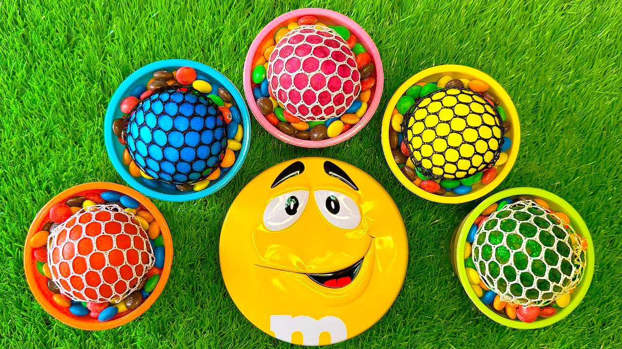 Satisfying Video | Mixing Yummy Candy in Yellow Box with Rainbow Stress ...