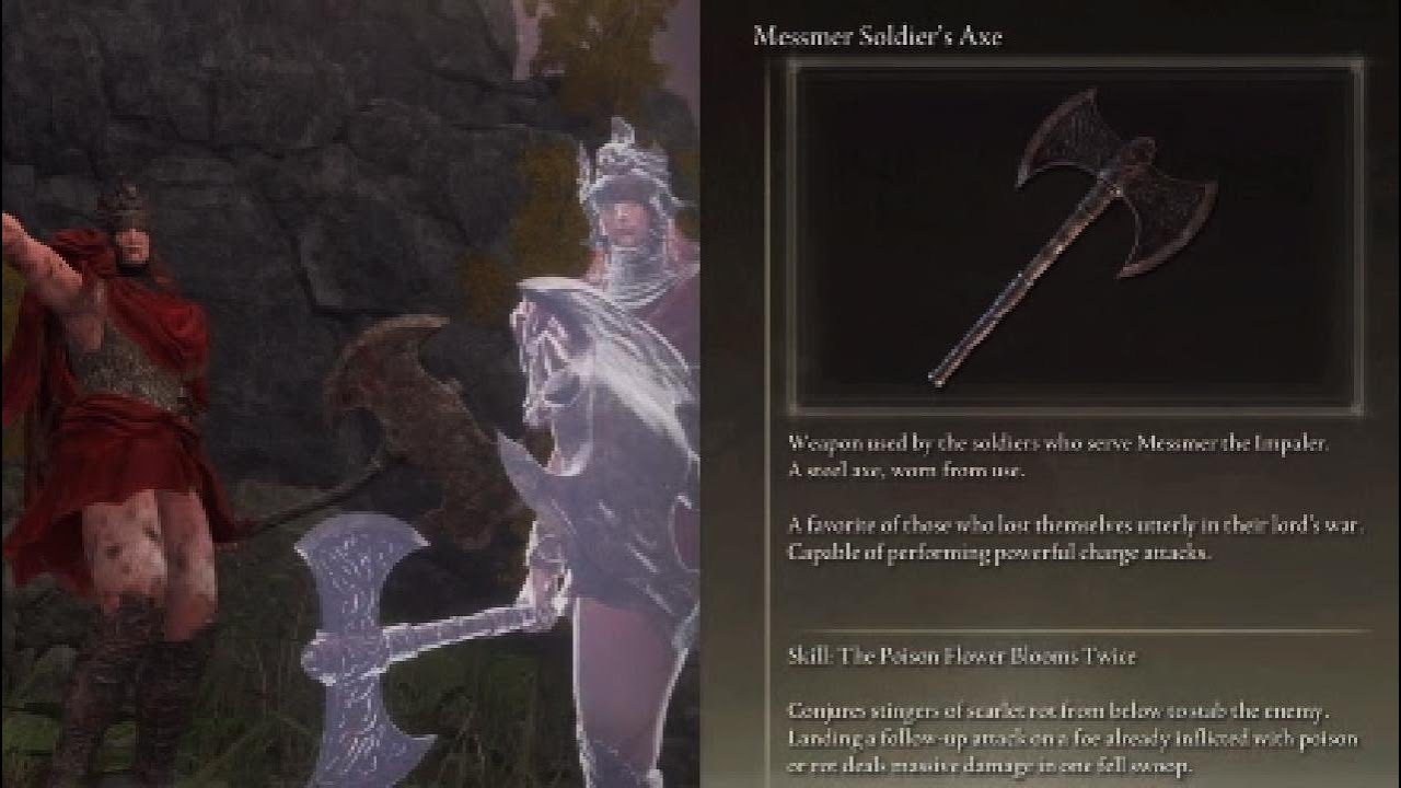 Elden Ring DLC Messmer Soldier's Axe Drop Location and Move Set ...