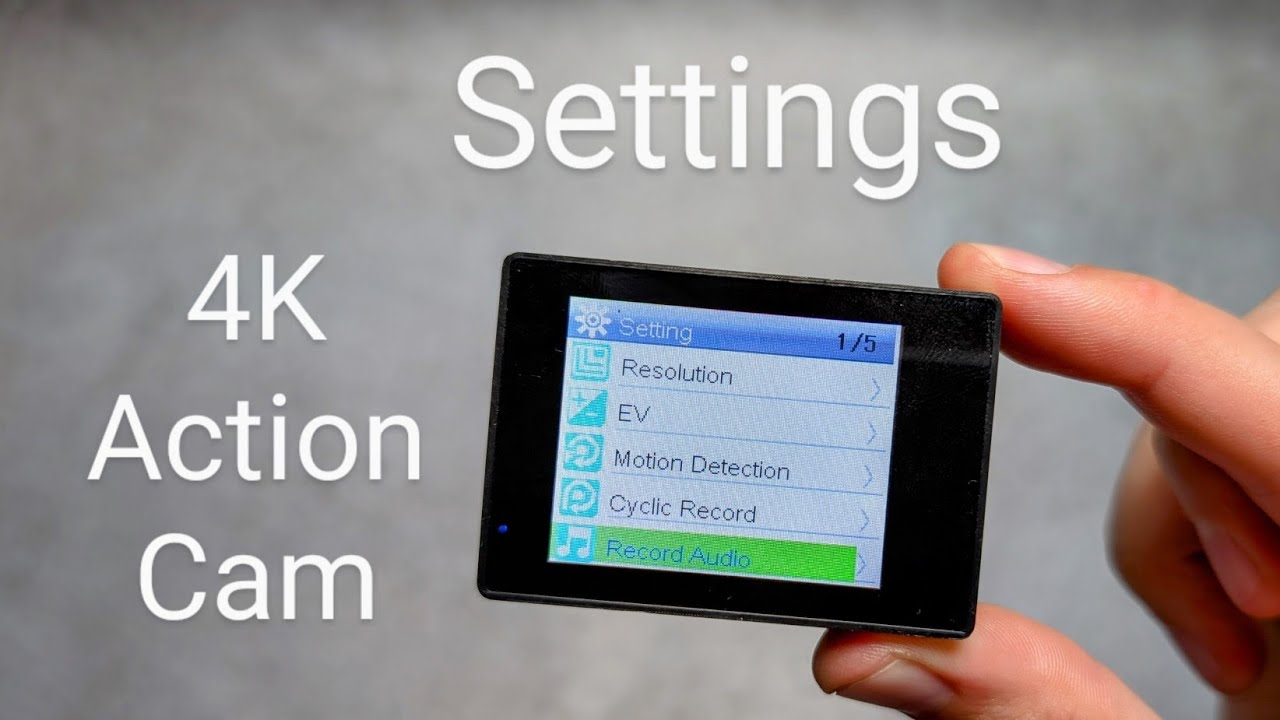 How to Change Settings on 4K Action Camera , Sports Ultra HD DV - YouTube