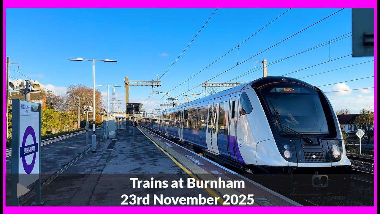 Trains at Burnham Station | GWR, Elizabeth Line and Rail Tour in 4K ...