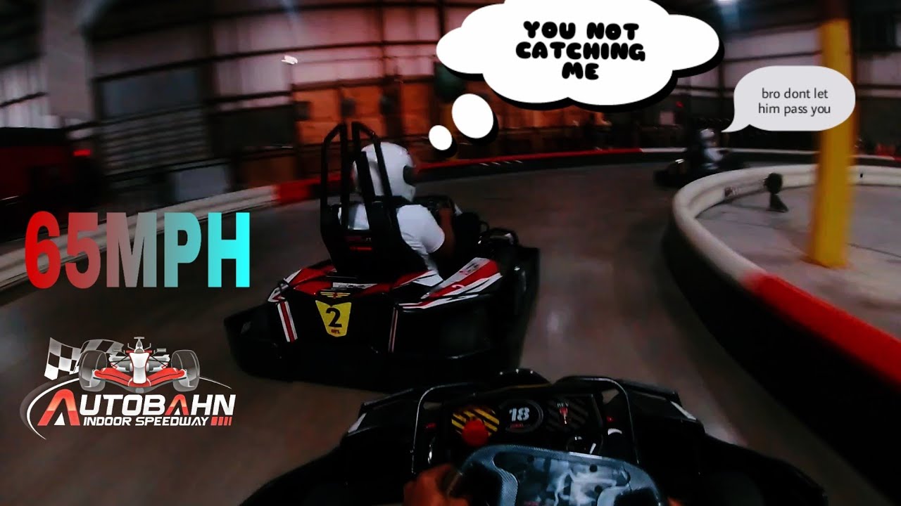 Racing Electric Go Karts At 65 MPH! | Autobahn Indoor Go Kart SpeedWay ...