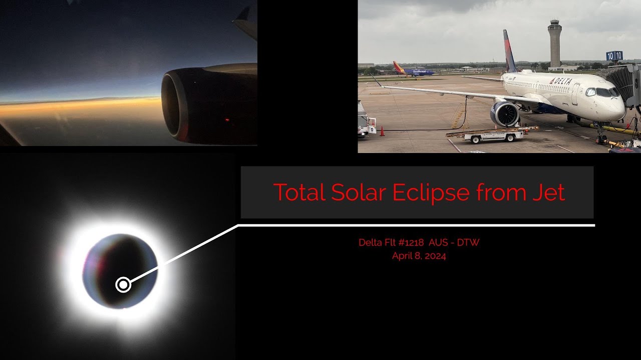 Total Solar Eclipse from Jet - YouTube