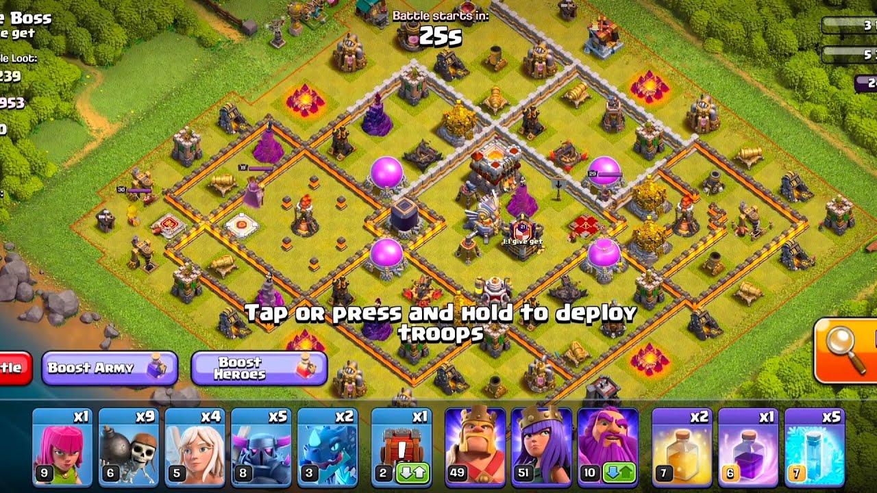 COC BASE ATTACK GAMEPLAY 10 || CLASH OF CLANS ATTACK GAMEPLAY - YouTube
