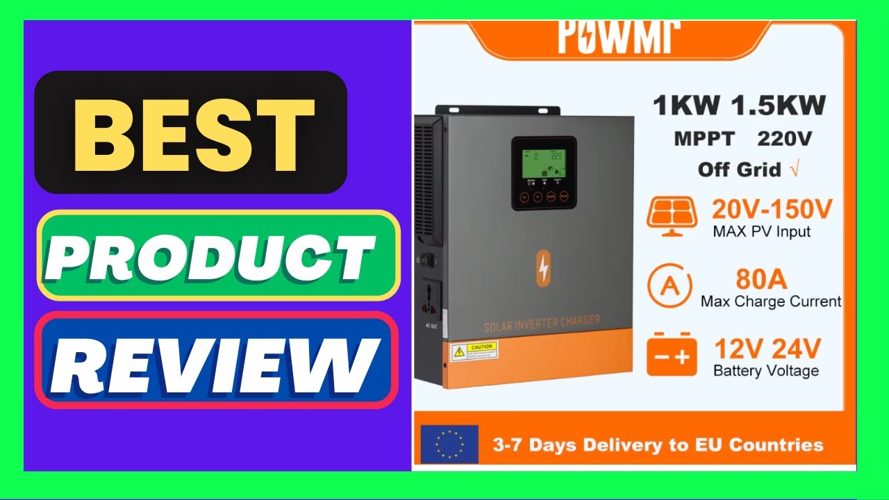 PowMr 1KW 1.5KW Hybrid Solar Inverter 12V 24V - YouTube