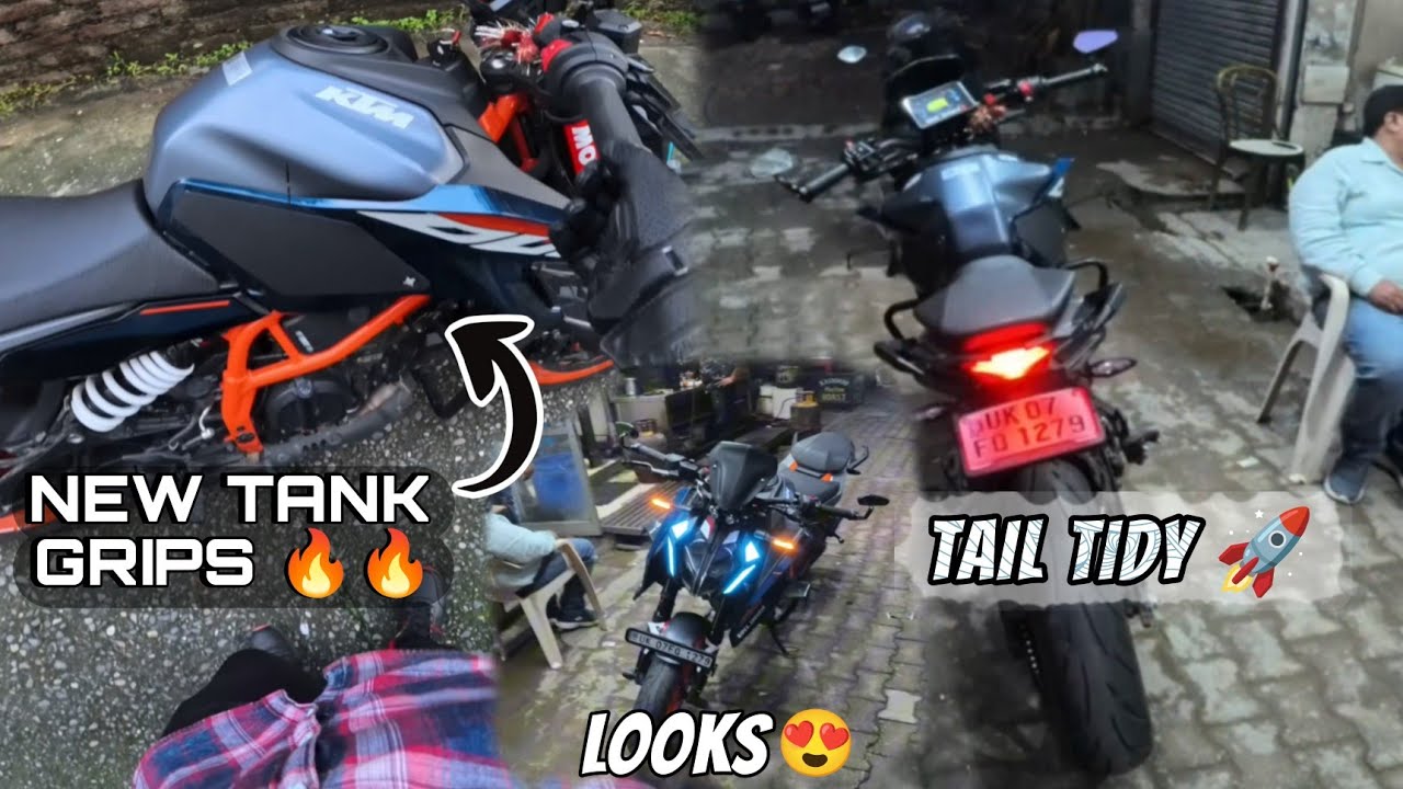 Installation of Tank Grips for my Duke 390 2024 🔥🔥 | New Tail Tidy 🚀 # ...