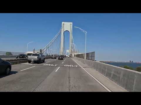 New York City driving from Staten Island to Manhattan · 4K
