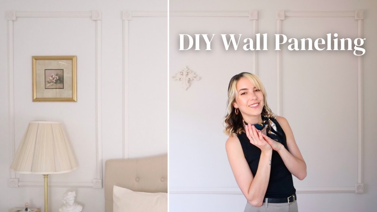 DIY paneling accent wall 🤍 Easy & renter friendly - YouTube