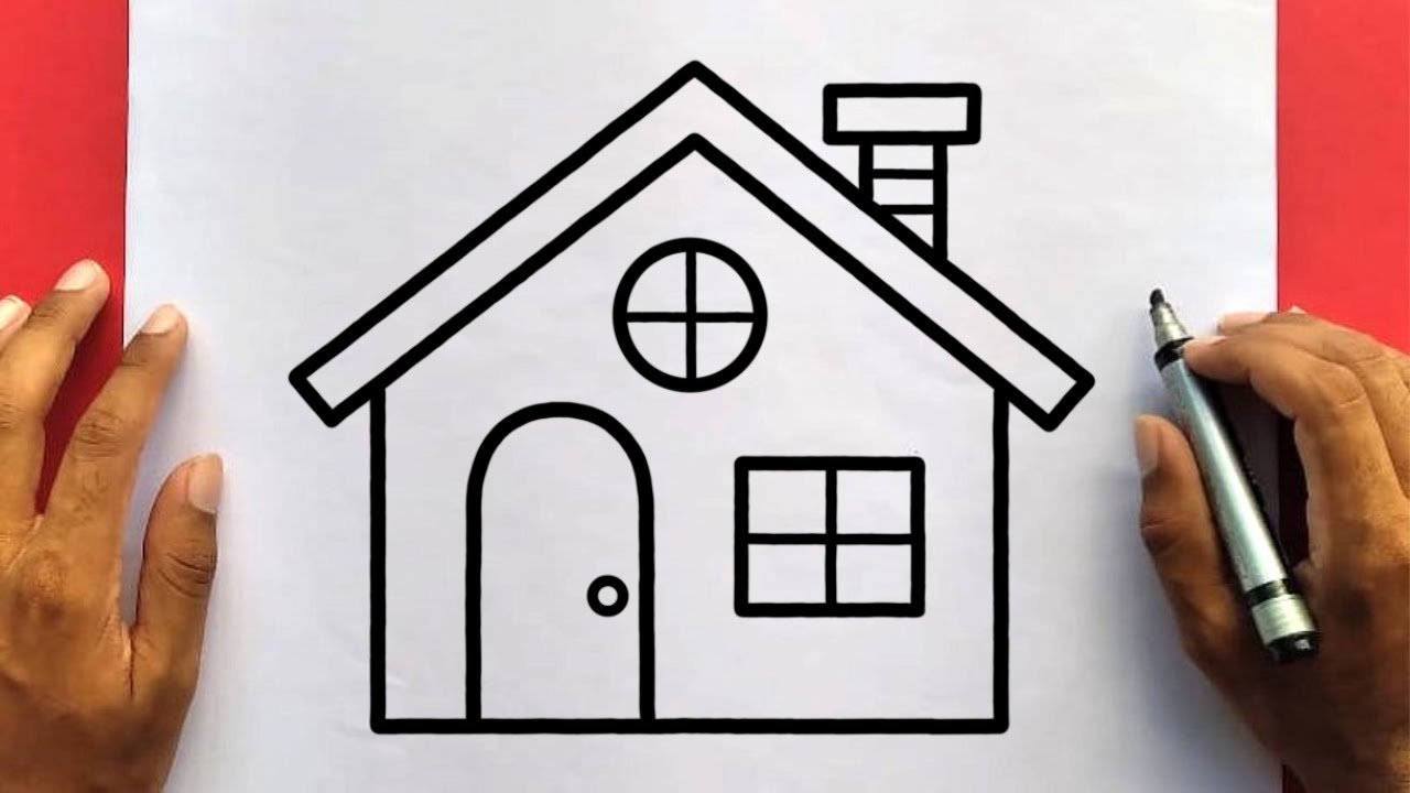 HOW TO DRAW A HOUSE EASY STEP BY STEP - YouTube