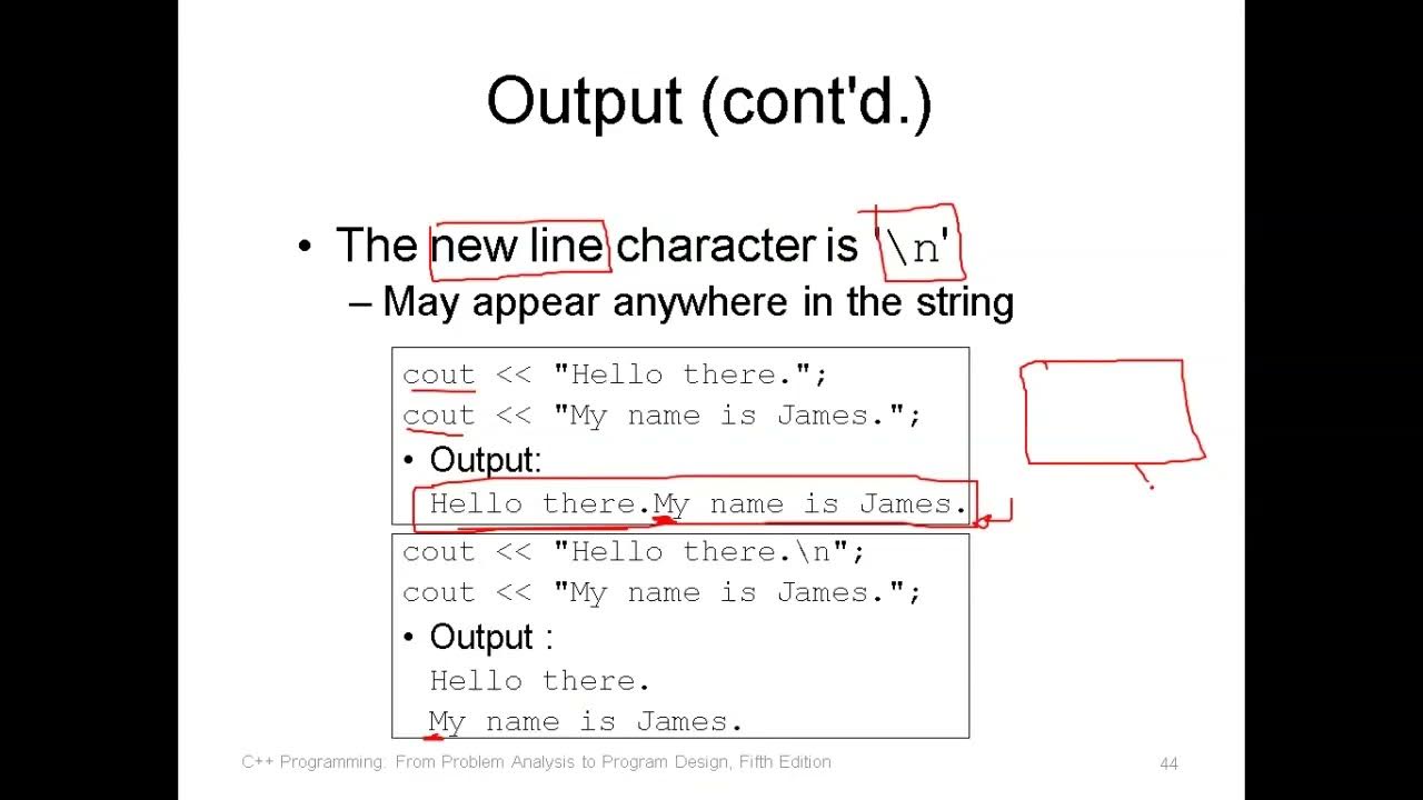08 Ch02 Output using Cout - YouTube
