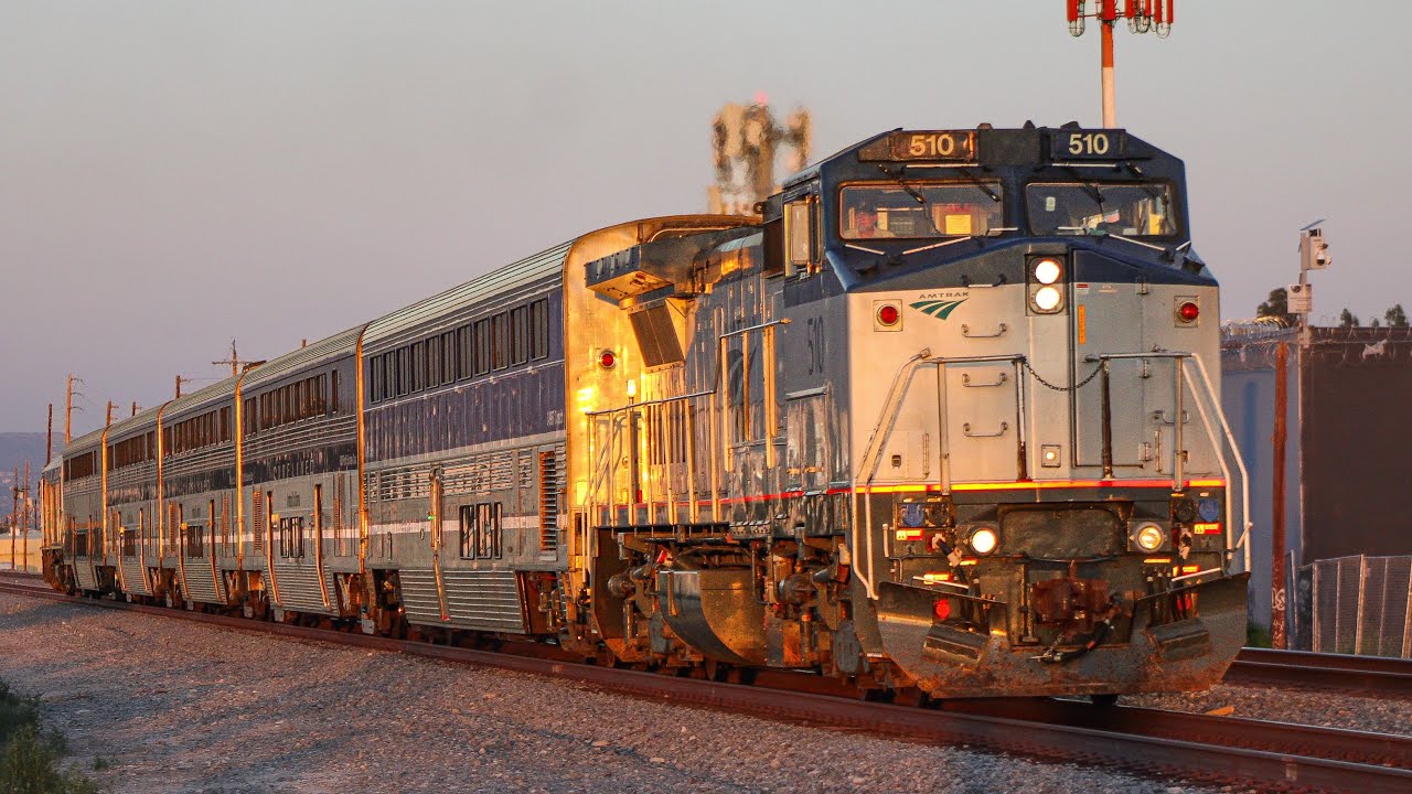 (4K) AMTK 510 Leading A785 AND BNSF Leader on A11 - YouTube