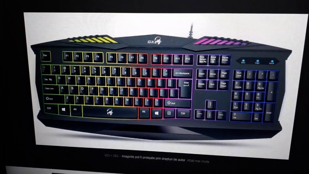 Gaming keyboard Scorpion k220 de la Genius review in română - YouTube