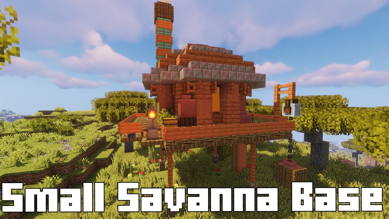 Minecraft Small Savanna Base - Compact Grassland Survival - YouTube
