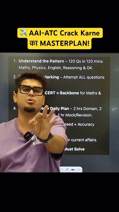 AAI-ATC 💯% Selection Strategy 🛫 by HV Sir #aaiatc #preparationstrategy #masterplan - YouTube