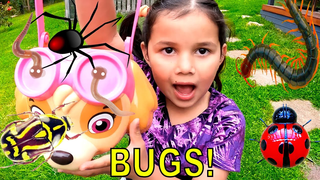 Zoe and Daddy Bug Hunt Adventure Outside! Real Bugs and Insects! - YouTube