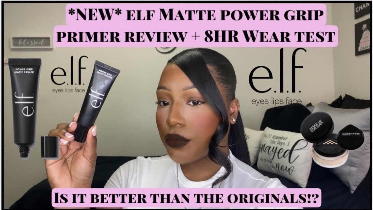 *NEW* Elf Matte Power Grip Primer +8hr Wear Test #elfcosmetics #primer ...