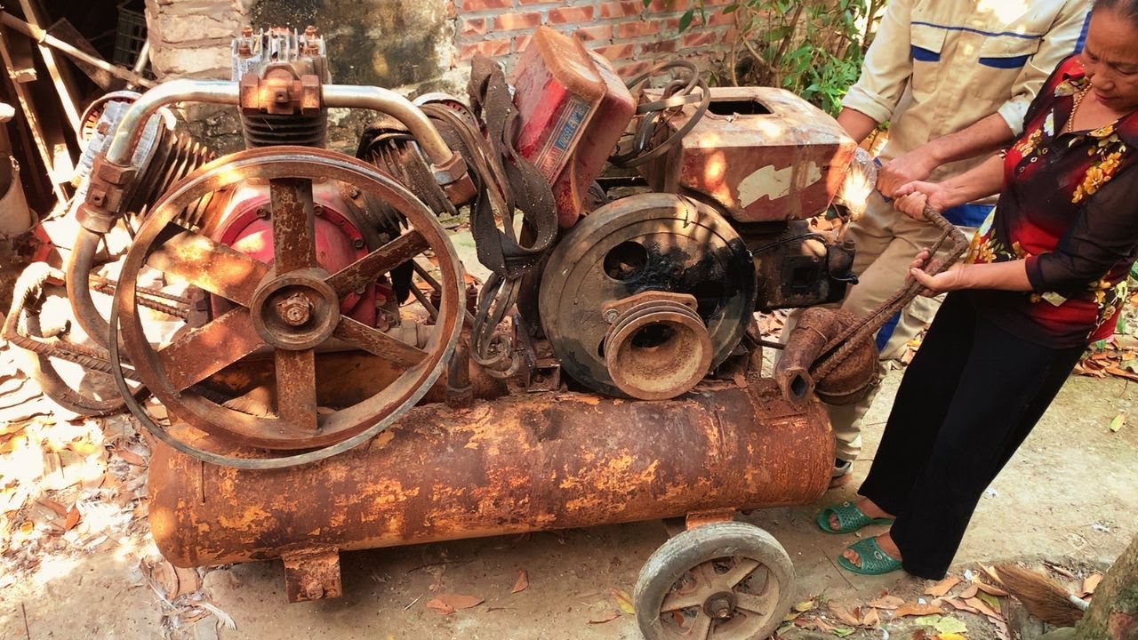 Full Restoration of a Giant Compressor // Restore Dead Massive Air ...