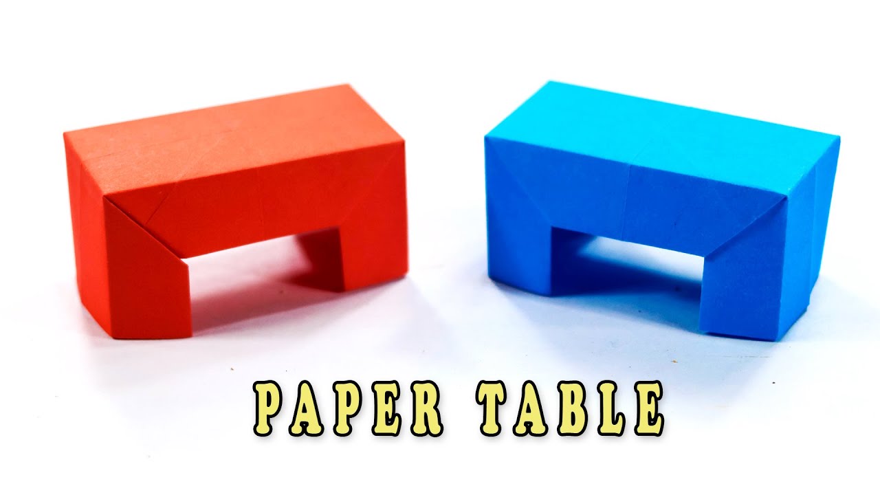 How To Make a Paper Table - Easy Origami Table (Paper Furniture) Making ...
