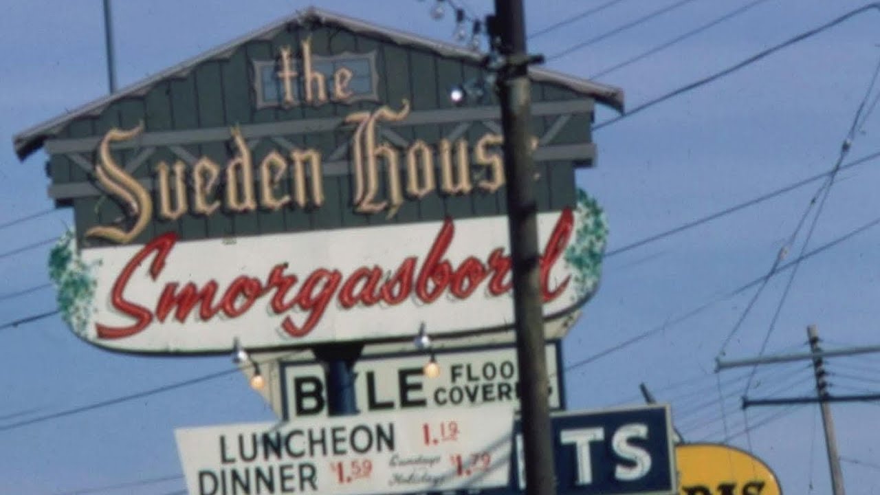 Sveden House Smorgasbord 1960s & Today - YouTube