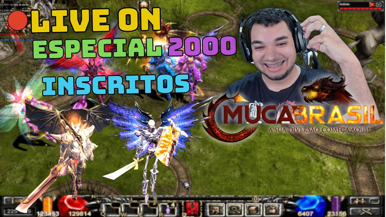 🔴LIVE ON: MU CA BRASIL - ESPECIAL 2000 INSCRITOS 🔵 !muca !guild ...