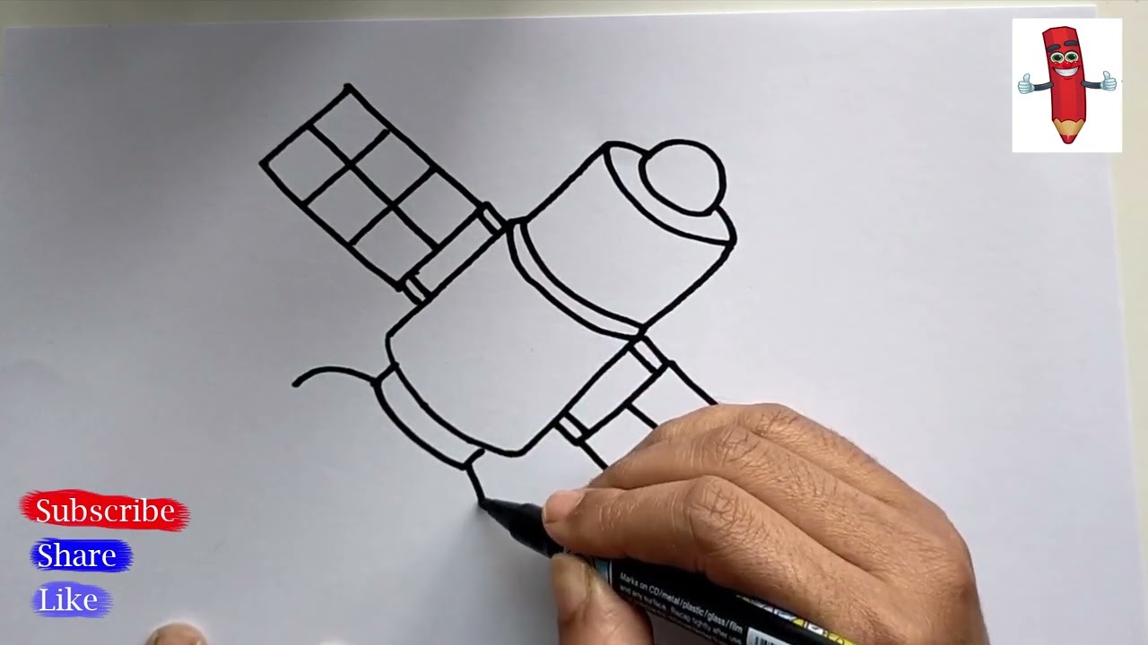 Learn To Draw A Satellite Drawing In 2019 Drawings A Systematic