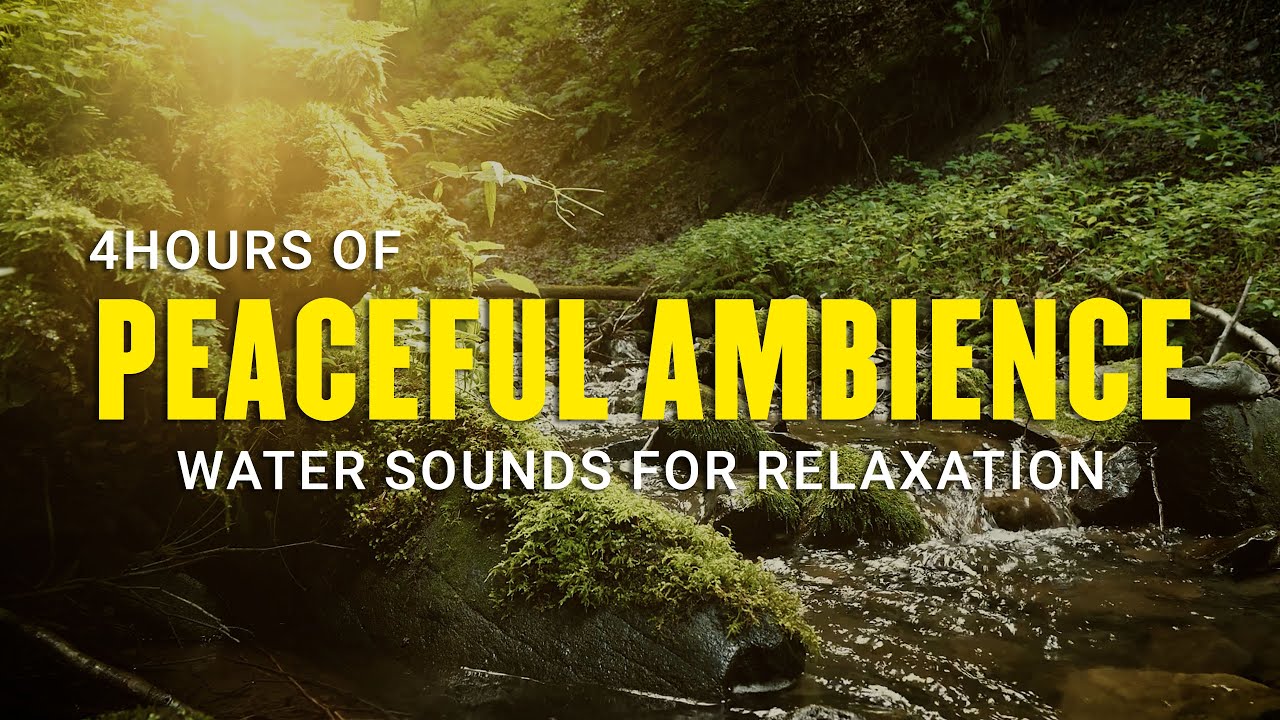 4 hours of Relaxing Water Sounds, Peaceful Ambience for relaxation ...