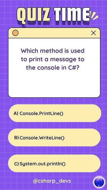 C Coding Quiz Basic Interview Questions Coding Animation Quiz Dotnet Csharp Basic 2614