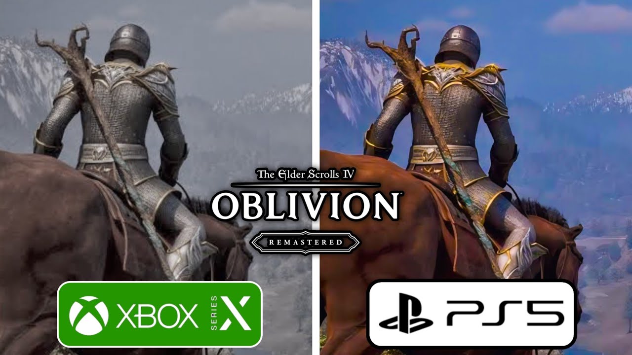 The Elder Scrolls 4 Oblivion Remastered PS5 vs Xbox Series X Graphics ...