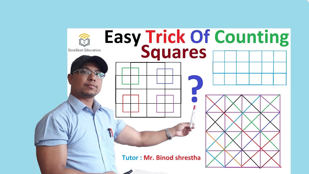 Easy And Shortest Trick Of Counting Squares - YouTube