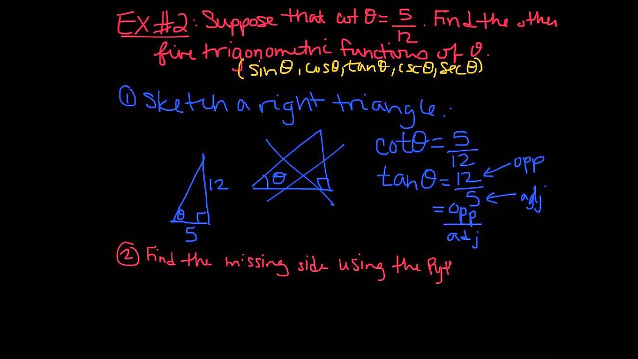 Pre Calc Right Triangle Trig Part 1 - YouTube