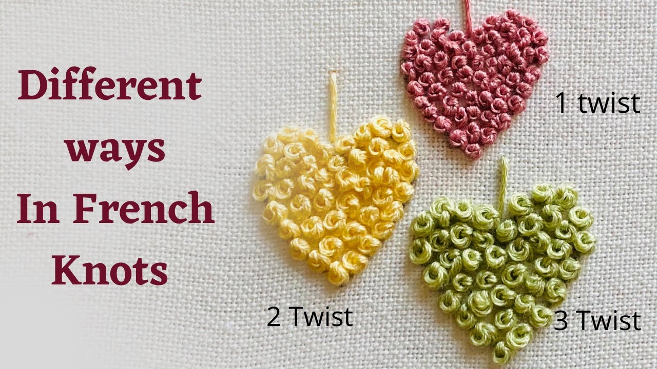 French Knots on Heart | Embroidery Tutorials | Afeei | Videos - YouTube