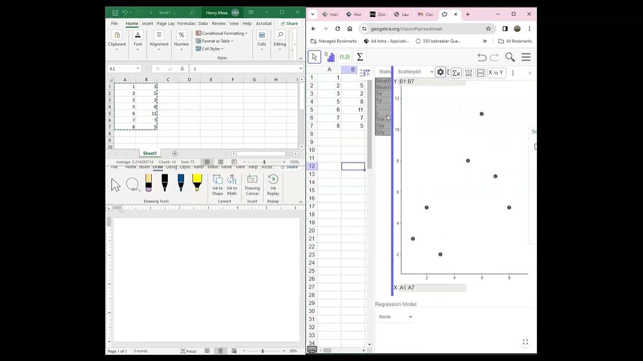 How To Create a Scatterplot in GeoGebra - YouTube