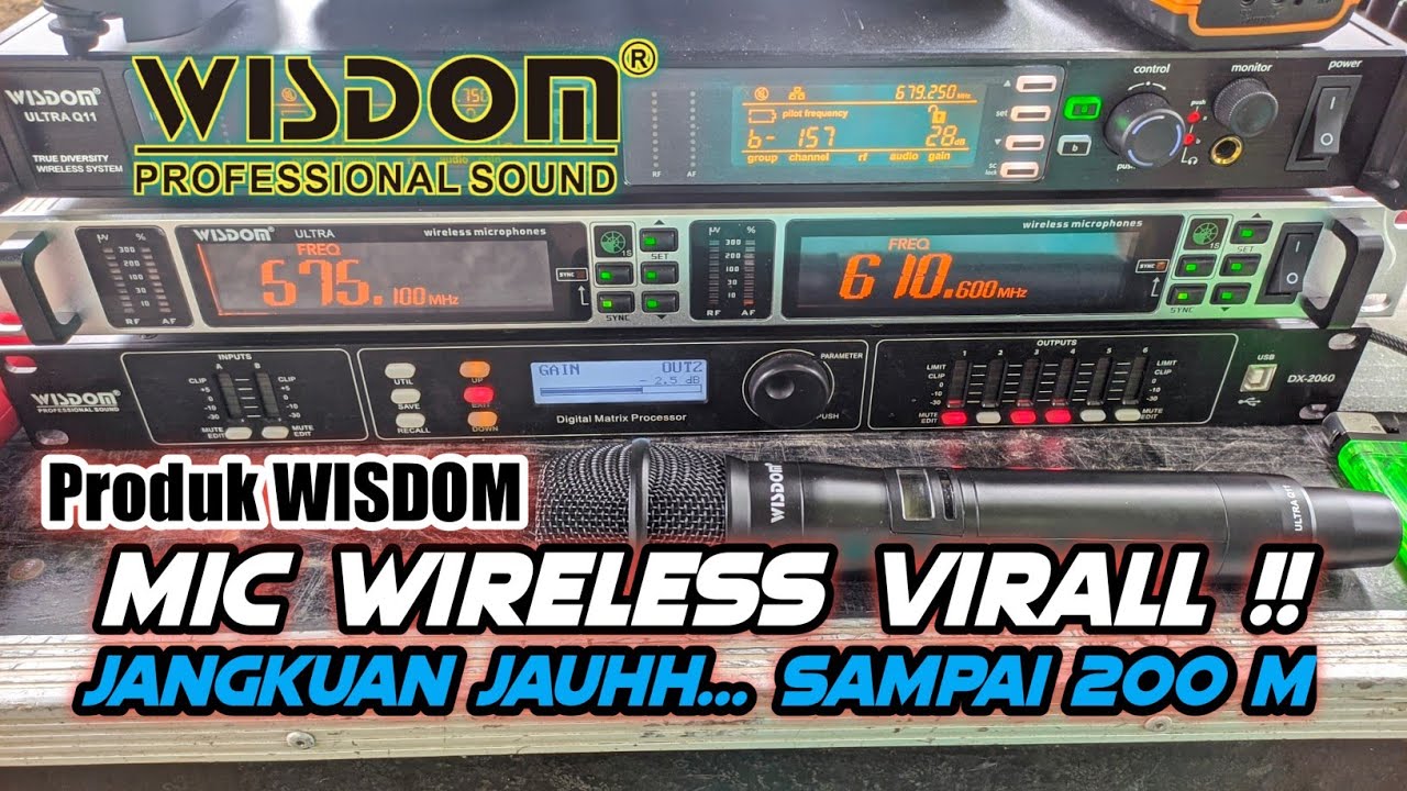 Mic Wireless..VIRALL!! Produk WISDOM ULTRA Q11 Jangkauan lebih Jauh ...