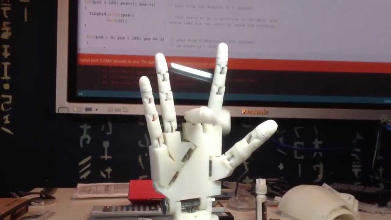 Haptic robot arm project, full servo test - YouTube