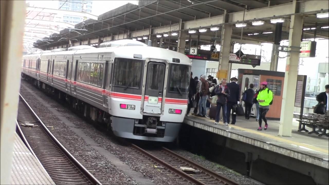 373系普通浜松行、浜松到着 10/Apr/2016 JR Tokaido Line 373 Series Local Train ...