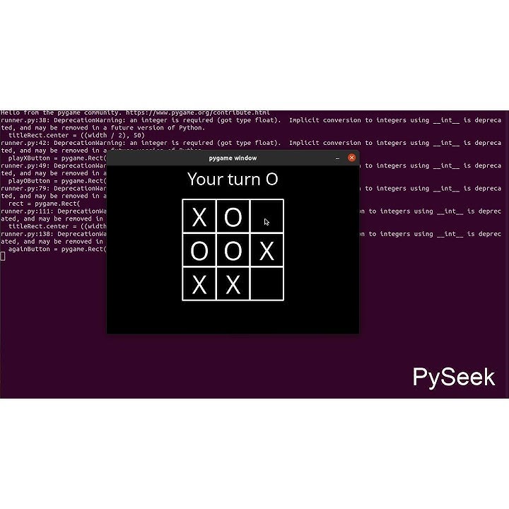 Tic Tac Toe Game In Python Artificial Intelligence Pygame Projects With Source Code Youtube