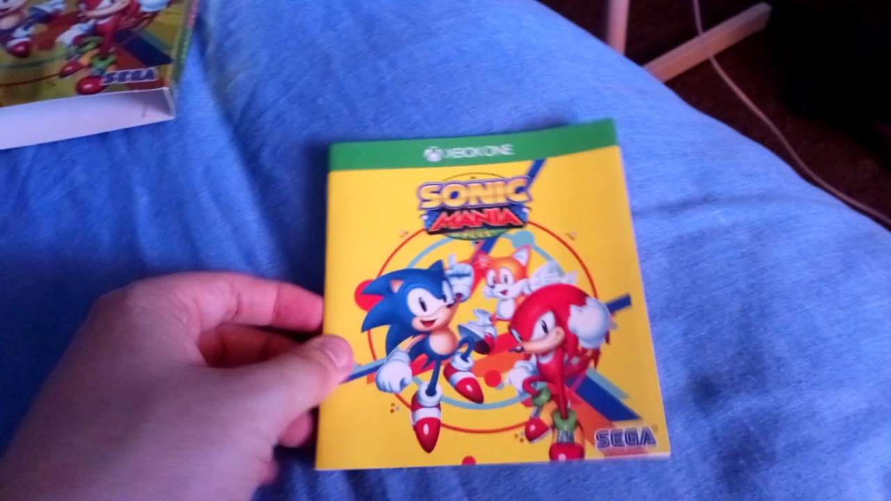 Sonic Mania Plus ART BOOK AND REVERSIBLE COVER XBOX ONE UNBOXING ...