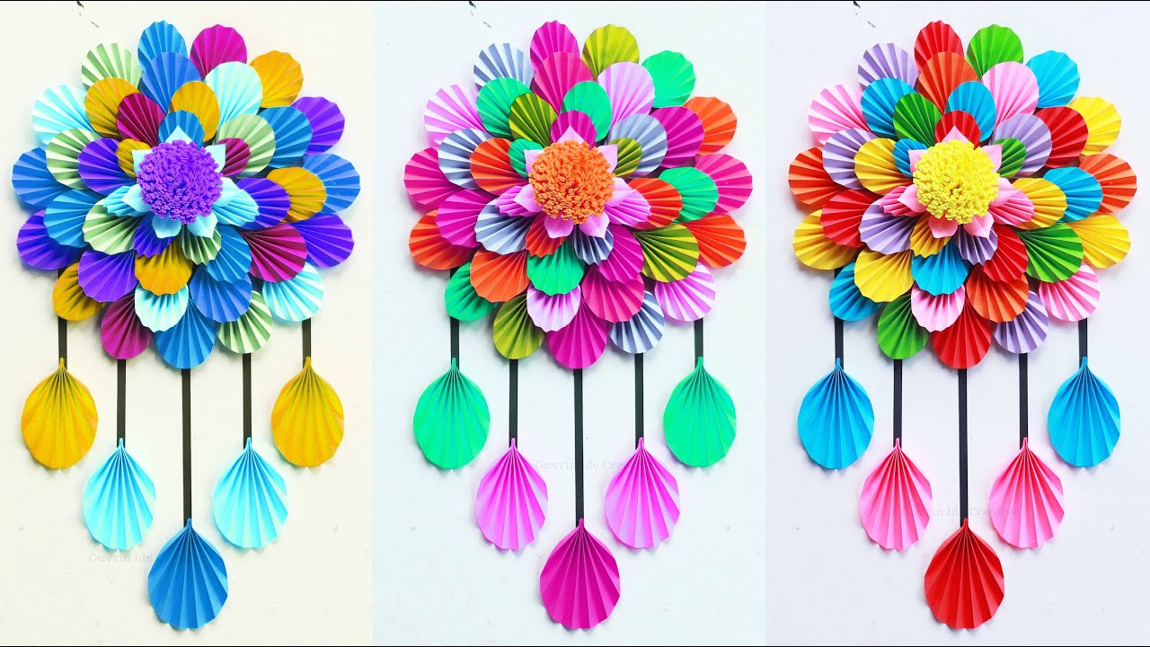 Unique Paper Wall Hanging Craft / Paper craft For Home Decoration /DIY ...