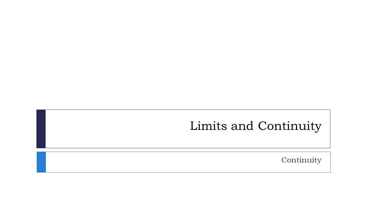Continuity, Examples - YouTube